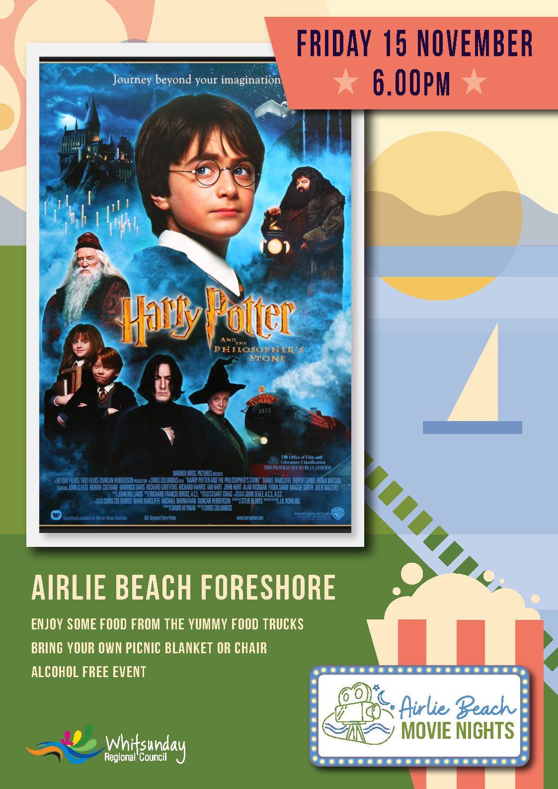 Whats on - Free Family Movie Nights @ Airlie Beach Foreshore