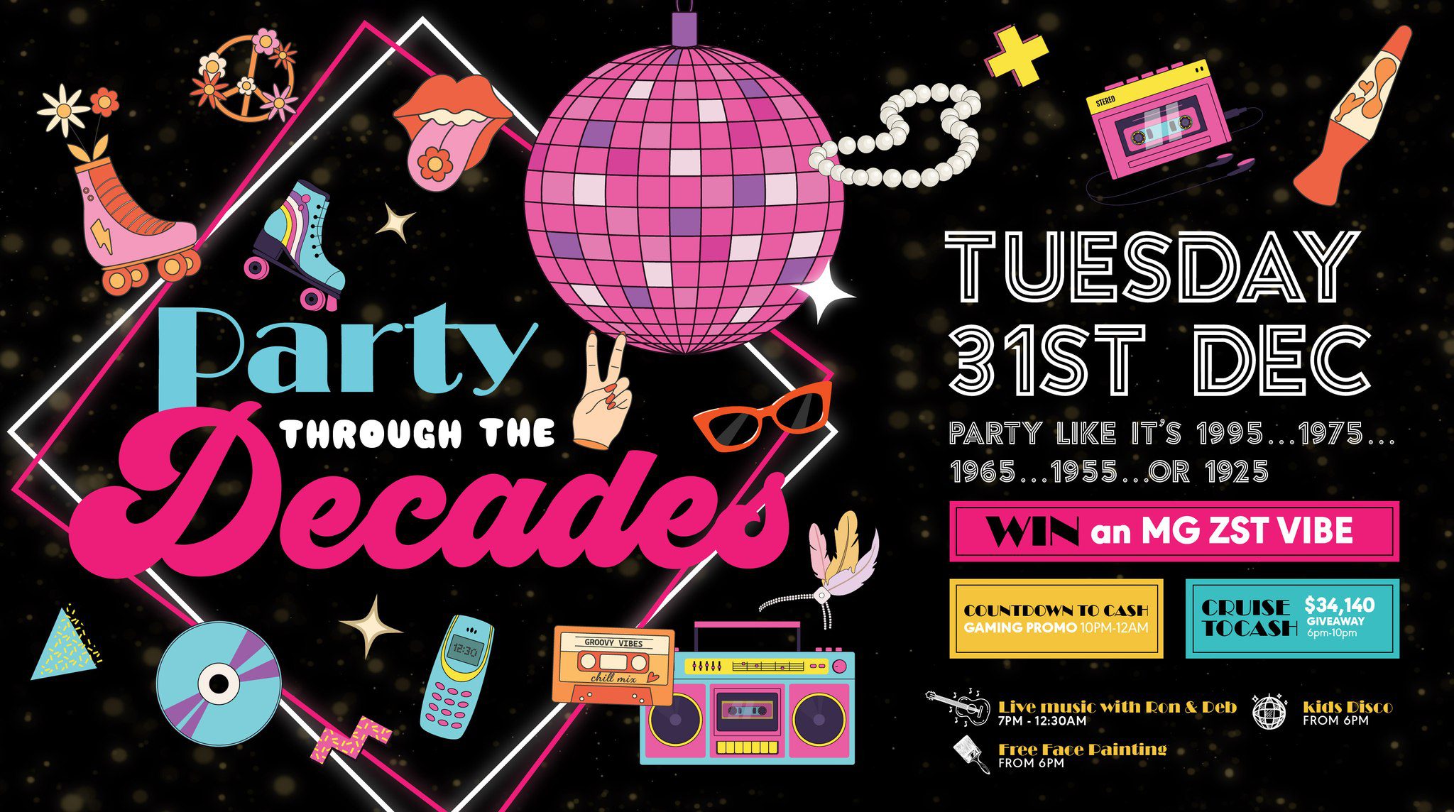 Whats on - Souths Through the Decades NYE Party | Mackay