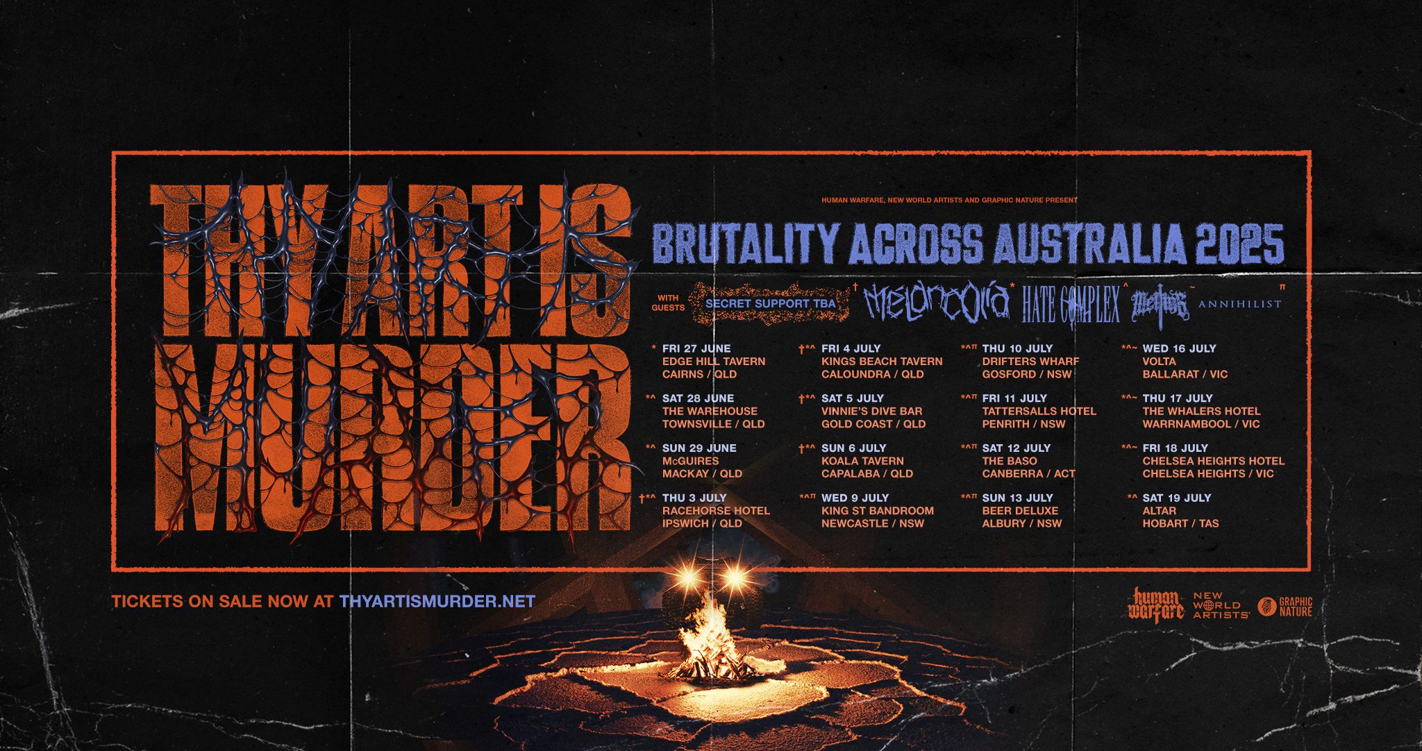 Whats on - Thy Art is Murder – Brutality Across Australia 2025 | Gosford